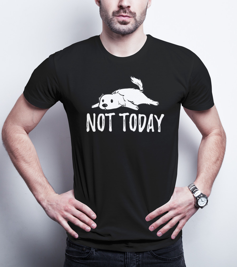 Not Today Sleeping Great Pyrenees Dog T-Shirt