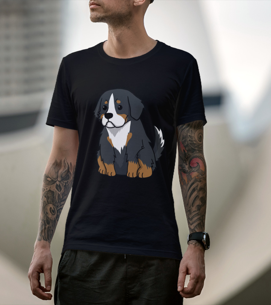 BERNESE Mountain Dog Cartoon Puppy Cute T-Shirt