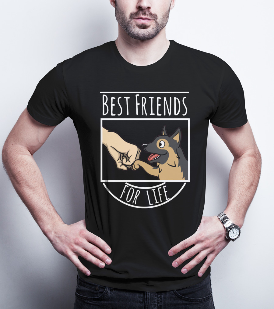 BEST FRIENDS FOR LIFE GERMAN SHEPHERD FIST BUMP T-Shirt