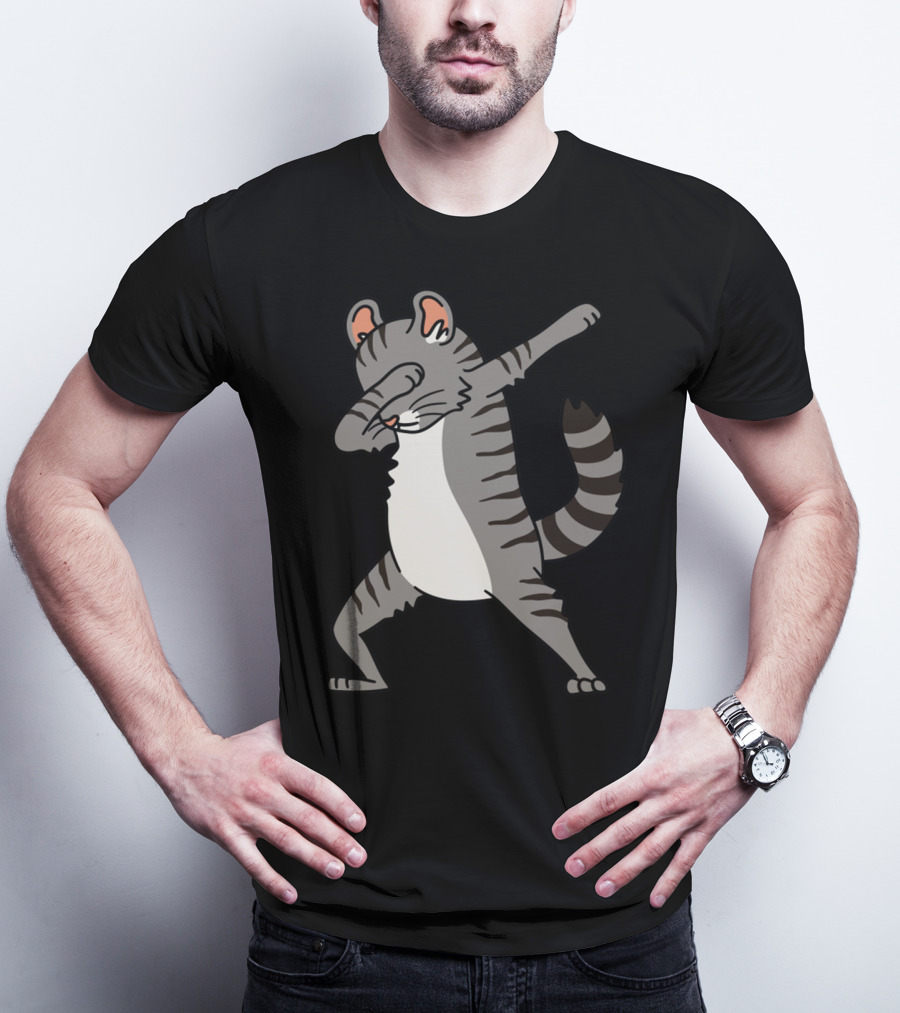 American Curl Cat Dabbing Pose T-Shirt