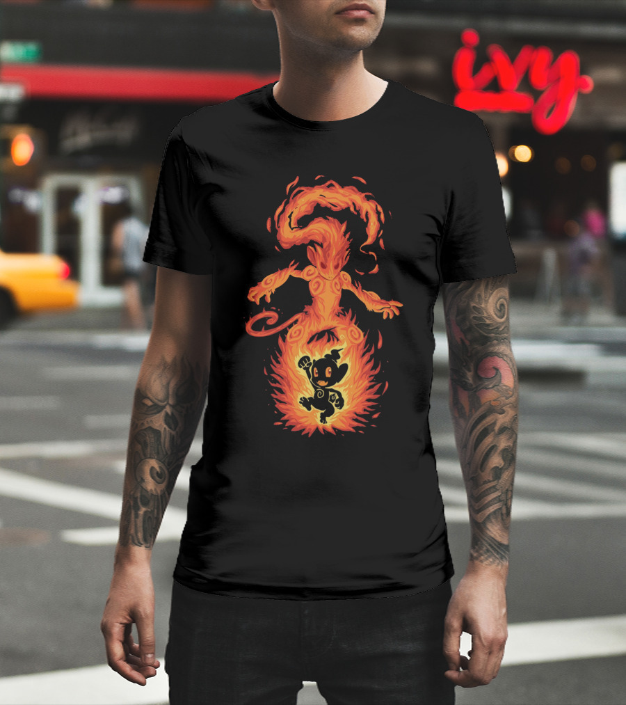 Evolution Pokemon Chimchar Infernape Ember Transformation T-Shirt