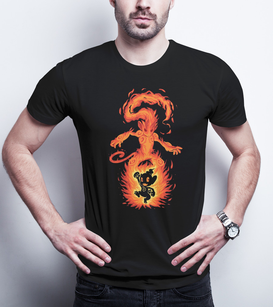 Evolution Pokemon Chimchar Infernape Ember Transformation T-Shirt
