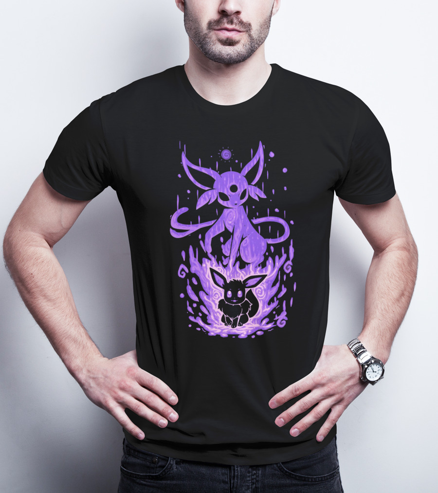 Evolution Pokemon Espeon Eevee Transformation T-Shirt
