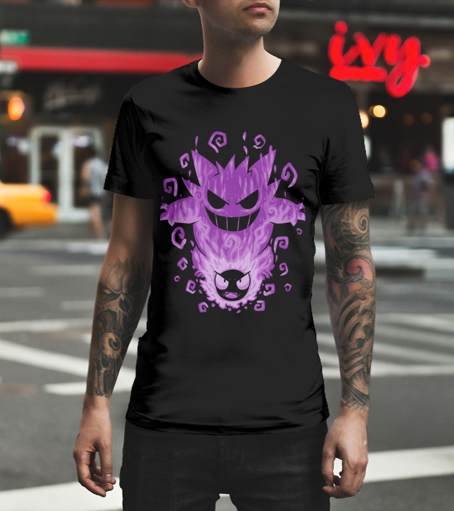 Evolution Pokemon Gengar Gastly T-Shirt
