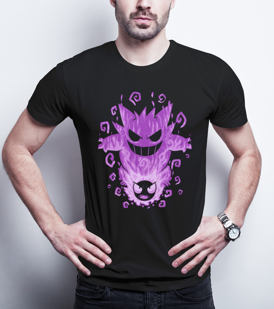 Evolution Pokemon Gengar Gastly T-Shirt