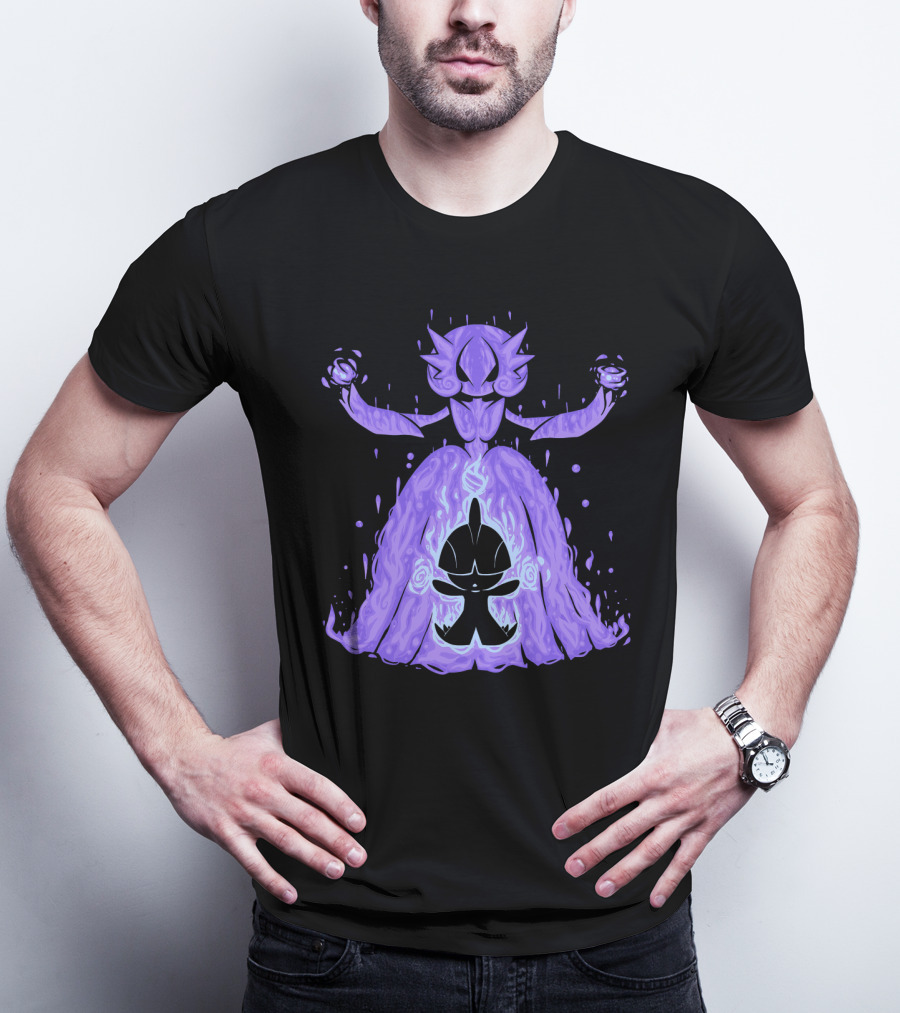 Evolution Pokemon Mega Gardevoir With Purple T-Shirt