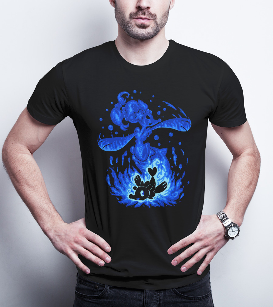 Evolution Pokemon Primarina Alolan Water-Type Transformation T-Shirt
