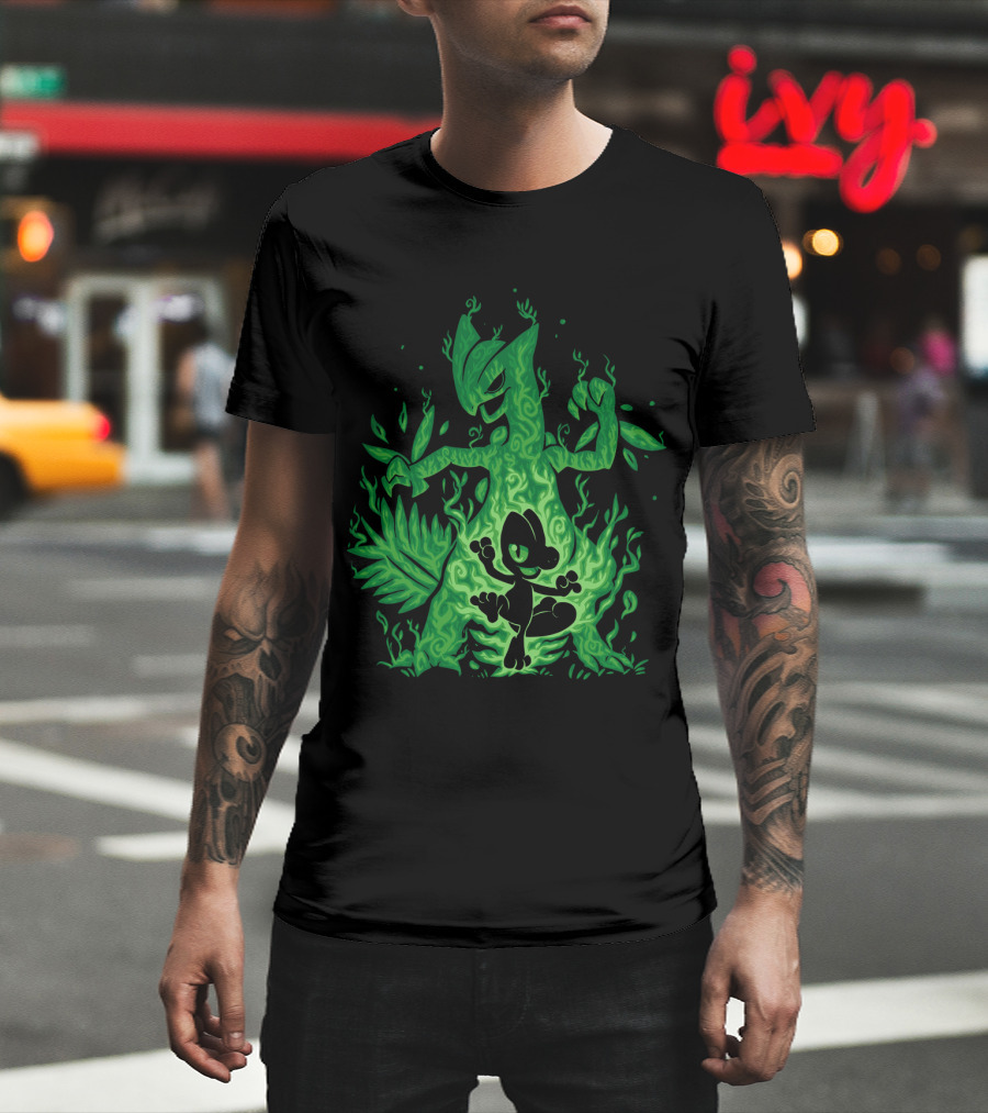 Evolution Pokemon Treecko To Sceptile Transformation T-Shirt