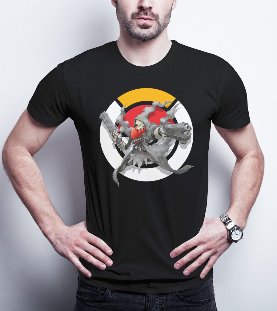 Pokemon Darkrai Reaper Guns Circle Symbol Crossover T-Shirt