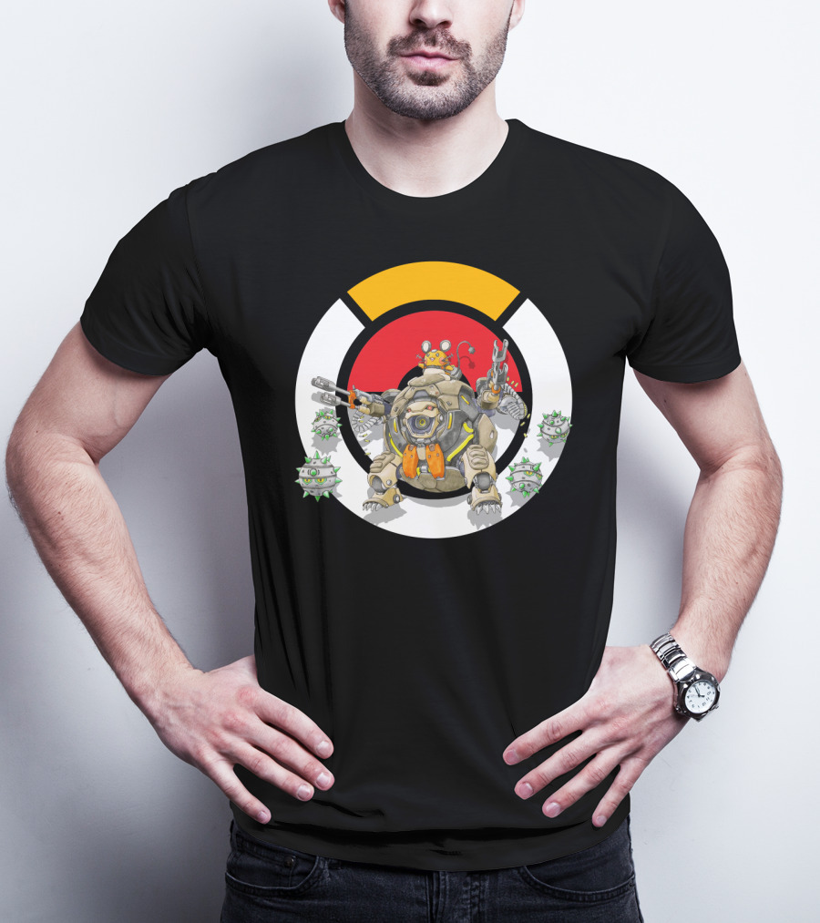 Pokemon X Over Dedenne X Hammond Logo Circle With Ferrothorn T-Shirt