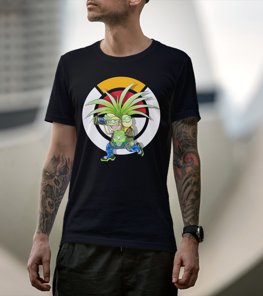 Pokemon X Overwatch Exeggutor Lucio Mashup T-Shirt