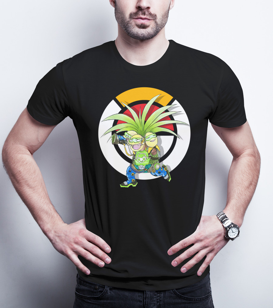 Pokemon X Overwatch Exeggutor Lucio Mashup T-Shirt