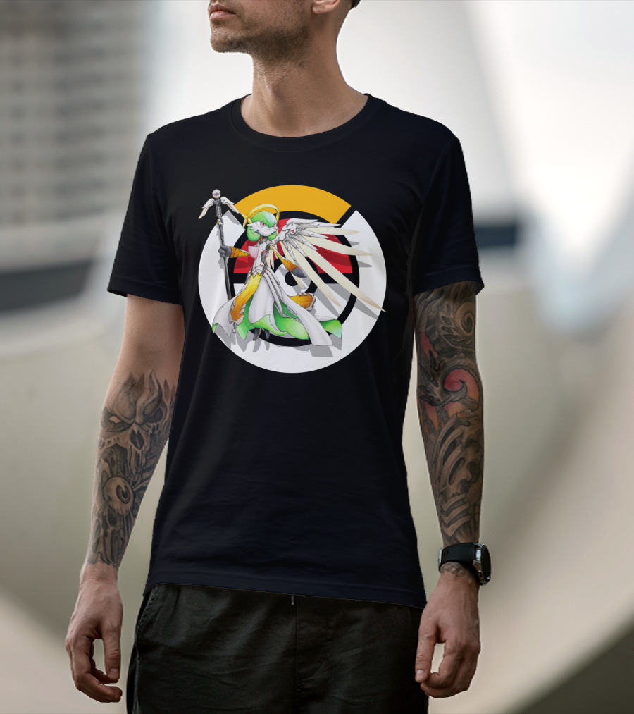 Pokemon Overwatch Gardevoir Mercy Crossover T-Shirt