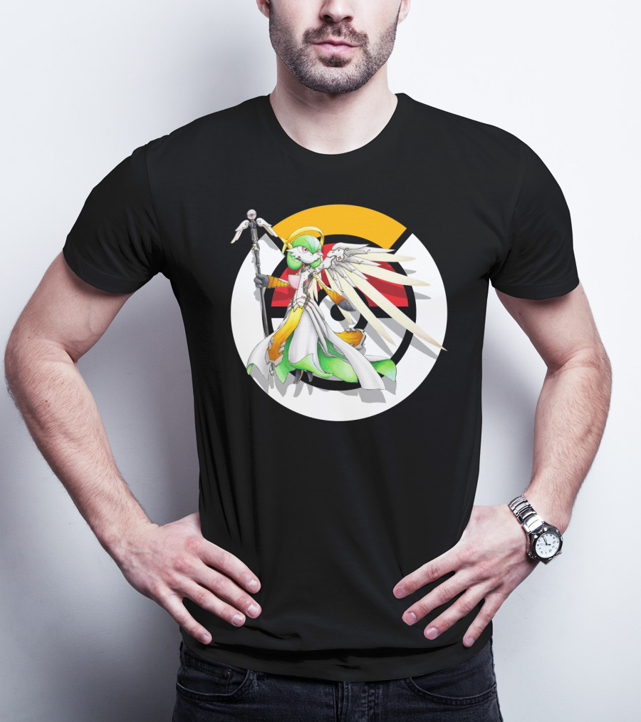 Pokemon Overwatch Gardevoir Mercy Crossover T-Shirt