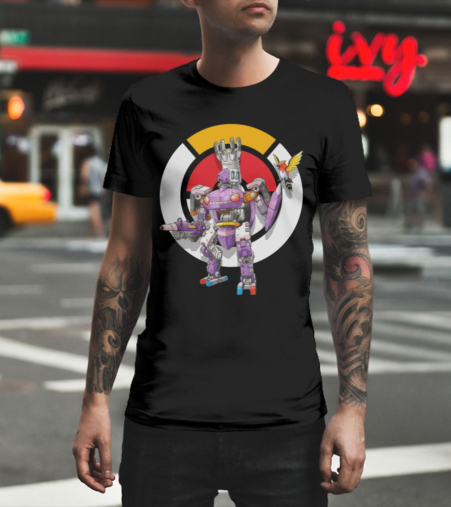 Pokemon X Over Genesect X Bastion Mech Crossover T-Shirt