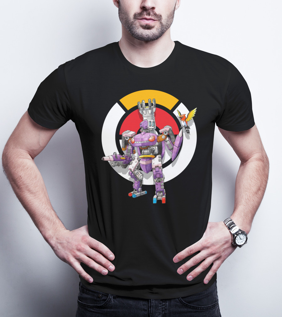 Pokemon X Over Genesect X Bastion Mech Crossover T-Shirt