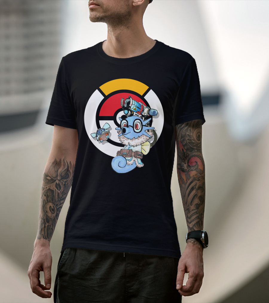 POKEMON X HORSEA MAY Crossover With Hat Glasses Backpack And Poké Ball T-Shirt
