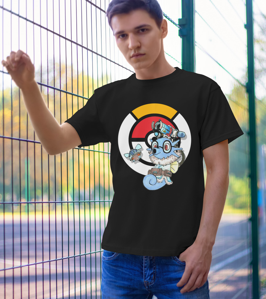 POKEMON X HORSEA MAY Crossover With Hat Glasses Backpack And Poké Ball T-Shirt