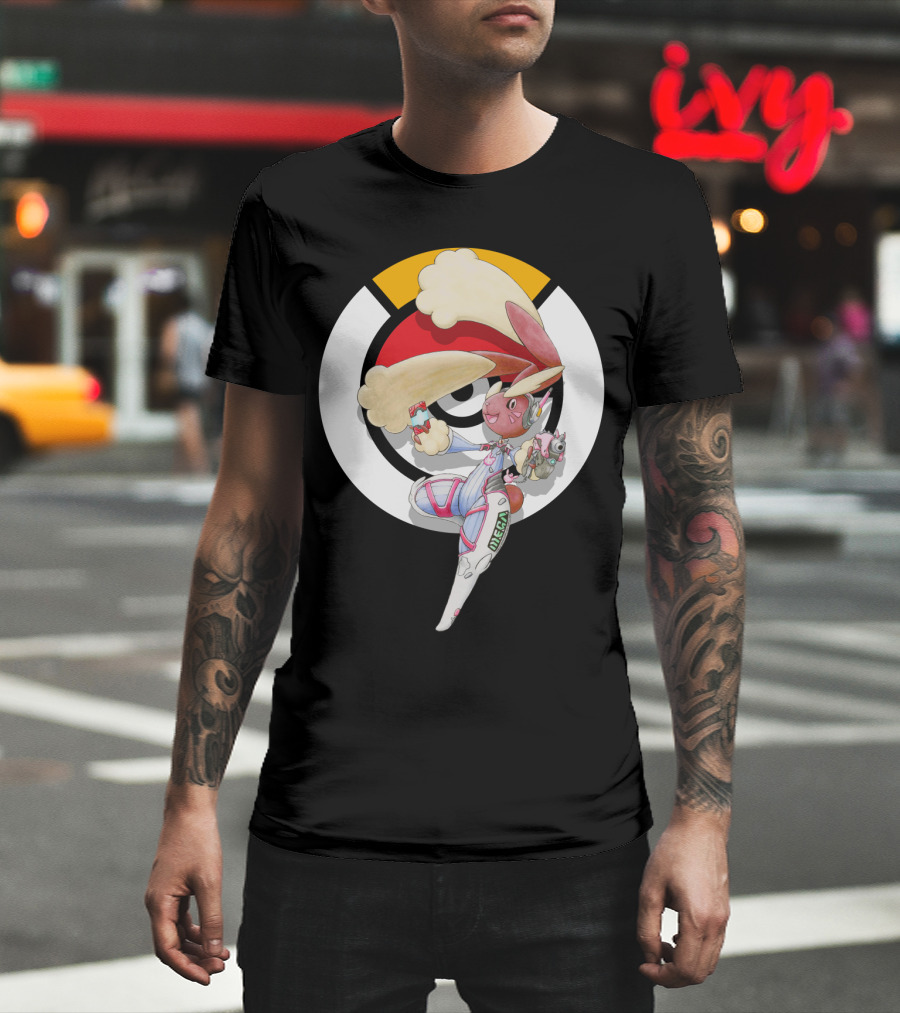 Pokemon X Overwatch Lopunny D.va Mecha Crossover T-Shirt