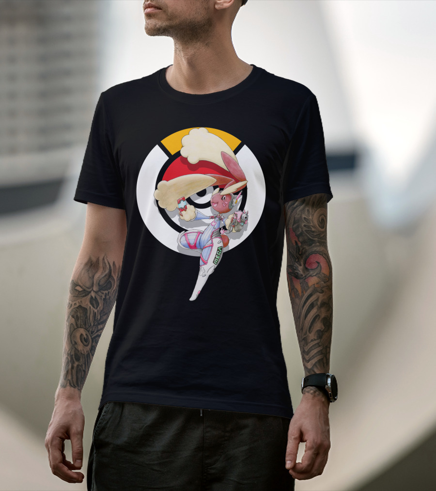 Pokemon X Overwatch Lopunny D.va Mecha Crossover T-Shirt