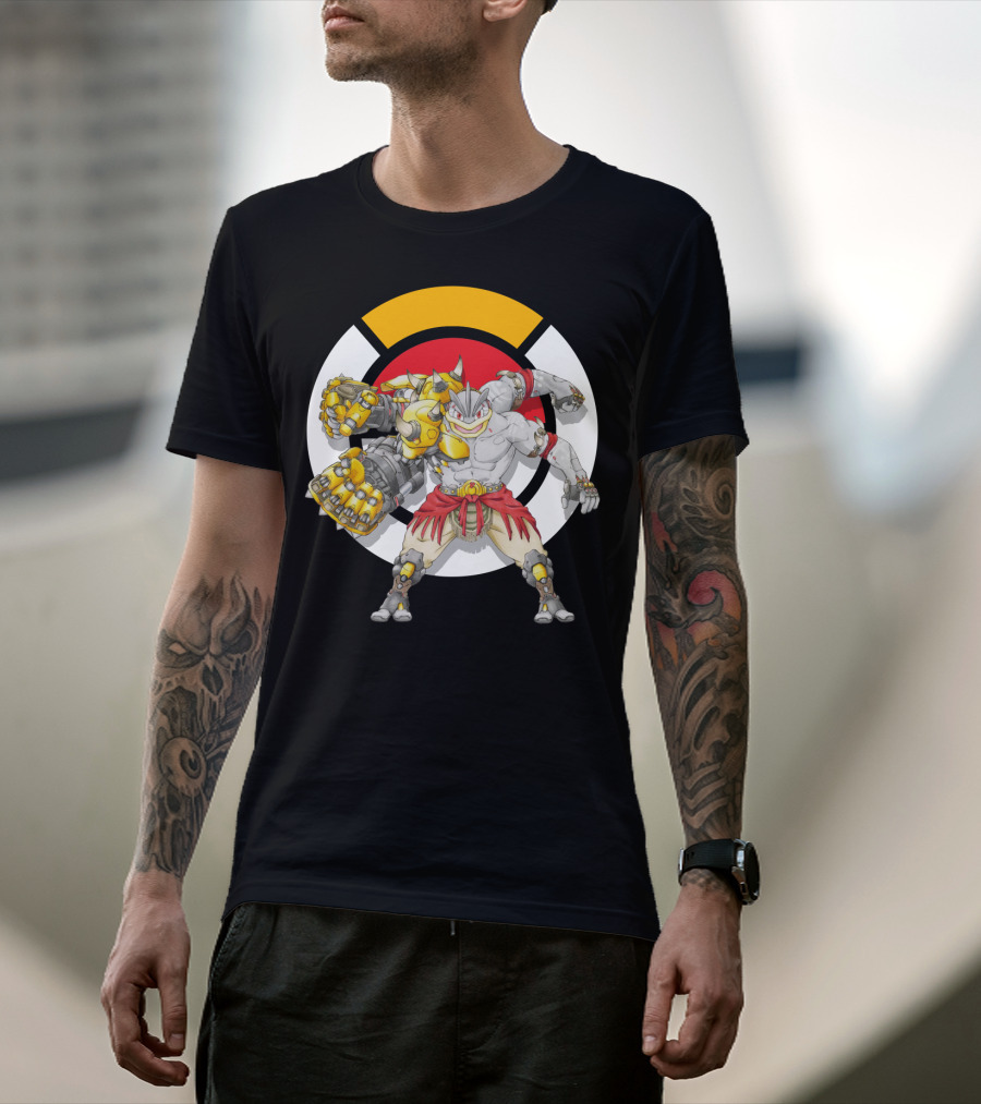 Pokemon X Overwatch Mashup Machamp X Doomfist T-Shirt