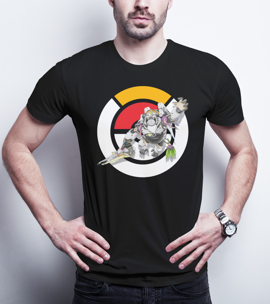 Pokémon Overwatch Crossover Oranguru Winston Pokémon Ball T-Shirt