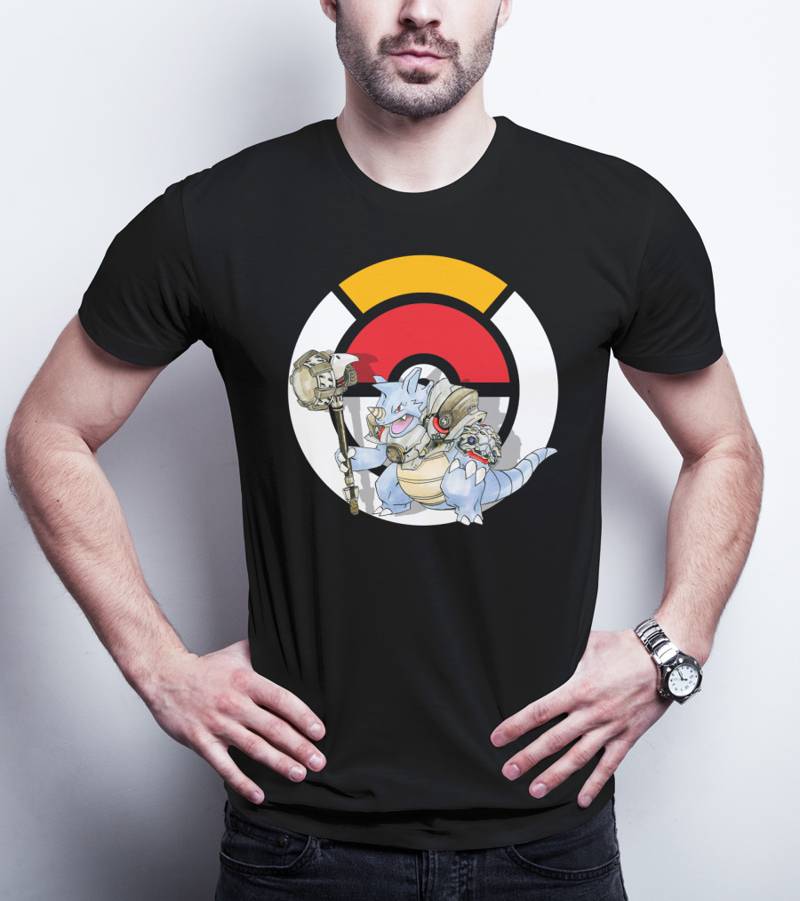 POKEMON X OVER RHYDON X REINHARDT Crossover Fusion With Iconic Elements T-Shirt