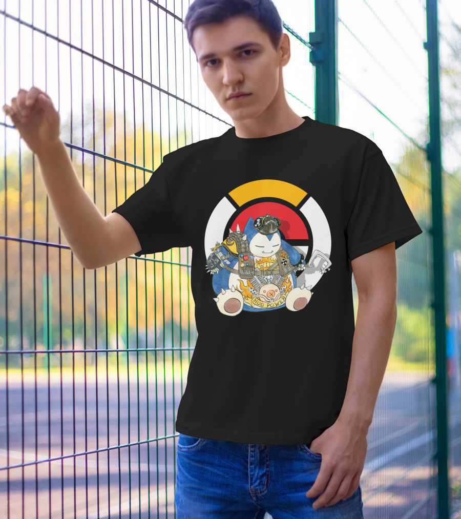 Pokemon Snorlax Hog Power Overwatch Crossover T-Shirt