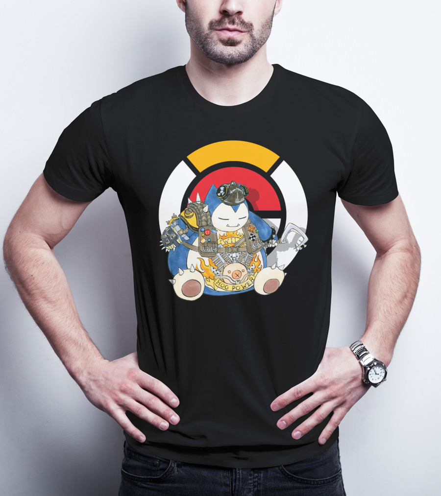 Pokemon Snorlax Hog Power Overwatch Crossover T-Shirt