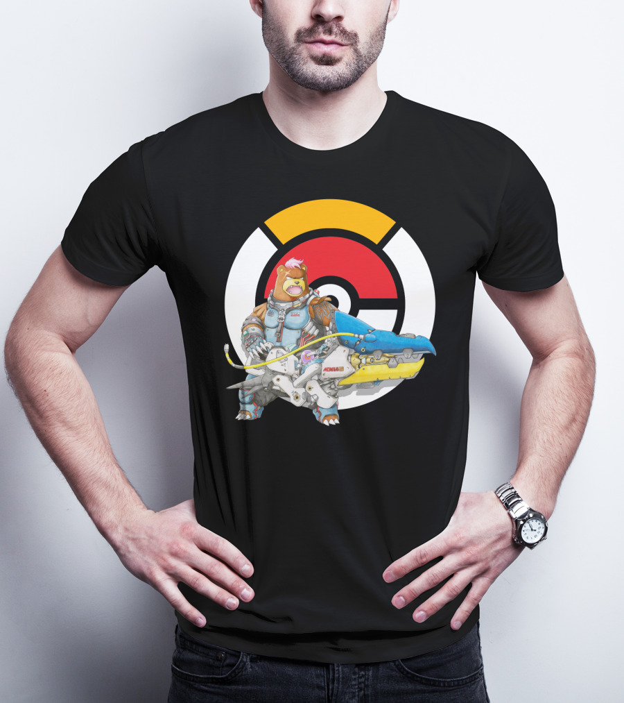Pokemon X Over Ursaring X Zarya Whale Воина T-Shirt