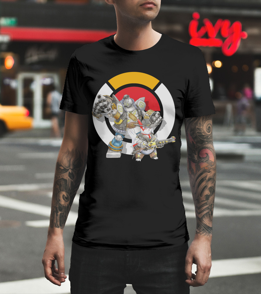 Pokemon X Overwatch Zangoose Torbjorn Mecha T-Shirt
