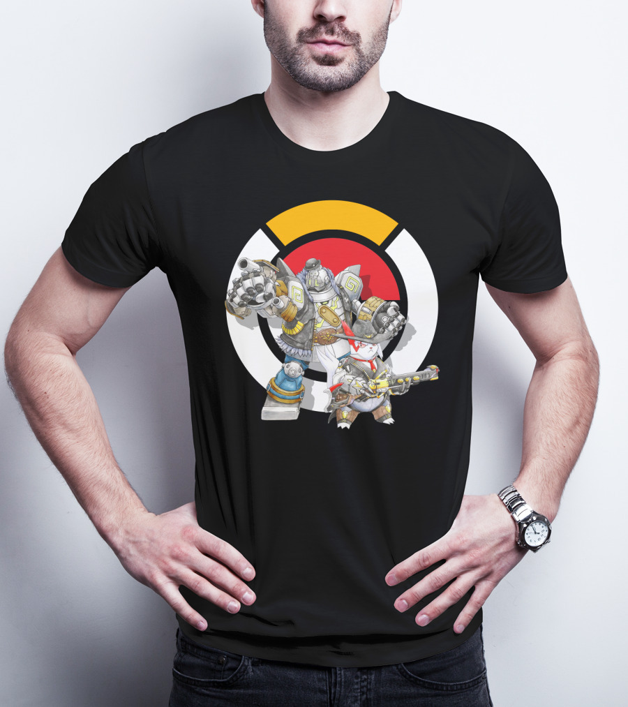 Pokemon X Overwatch Zangoose Torbjorn Mecha T-Shirt