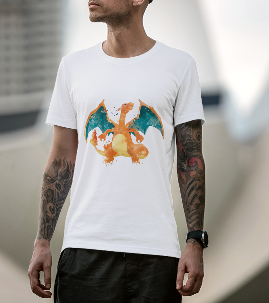 Charizard Watercolor Pokemon T-Shirt