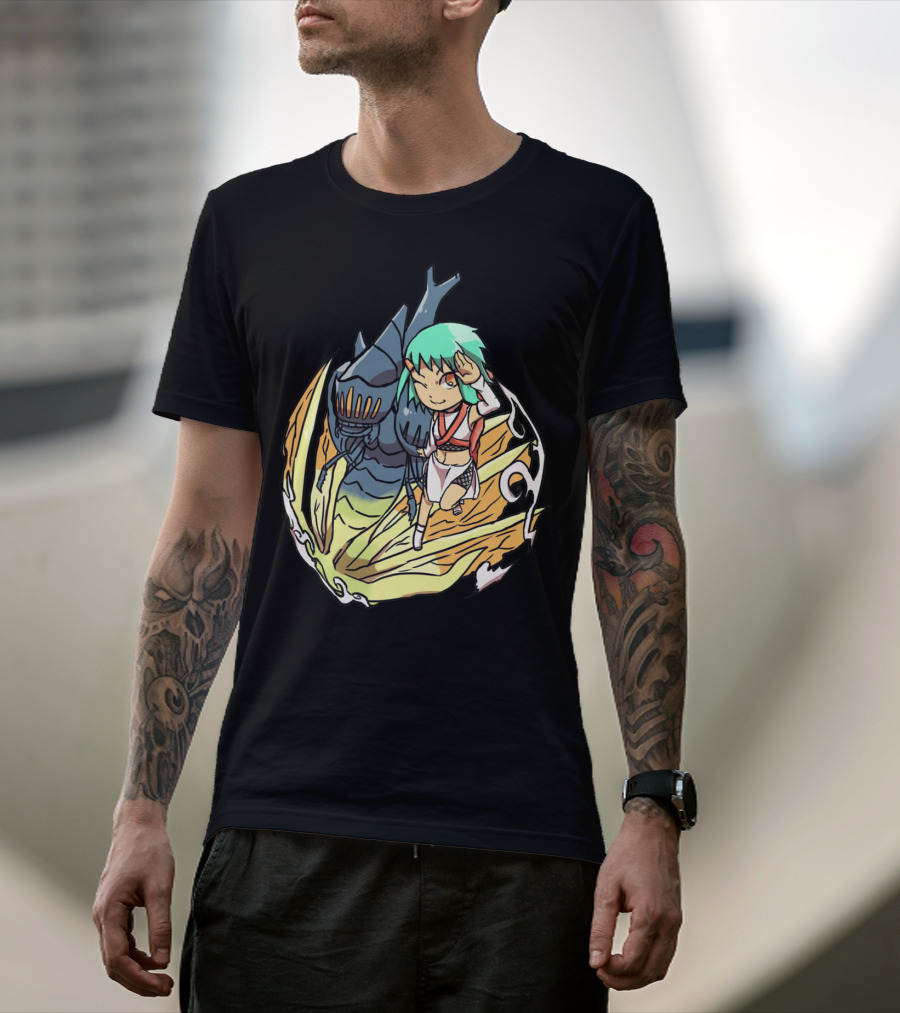 Princess Nausicaä Chibi And Ohmu Companion T-Shirt