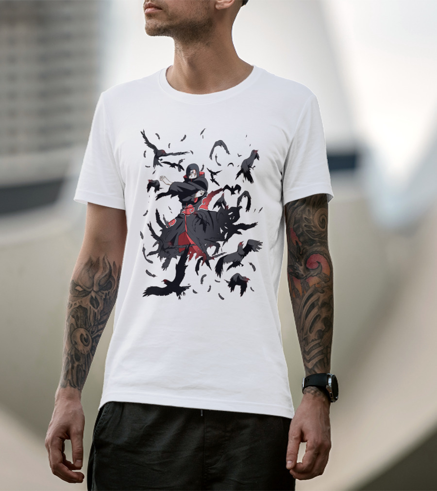 Itachi Jutsu Uchiha Crows Sharingan Manga Anime Clan T-Shirt