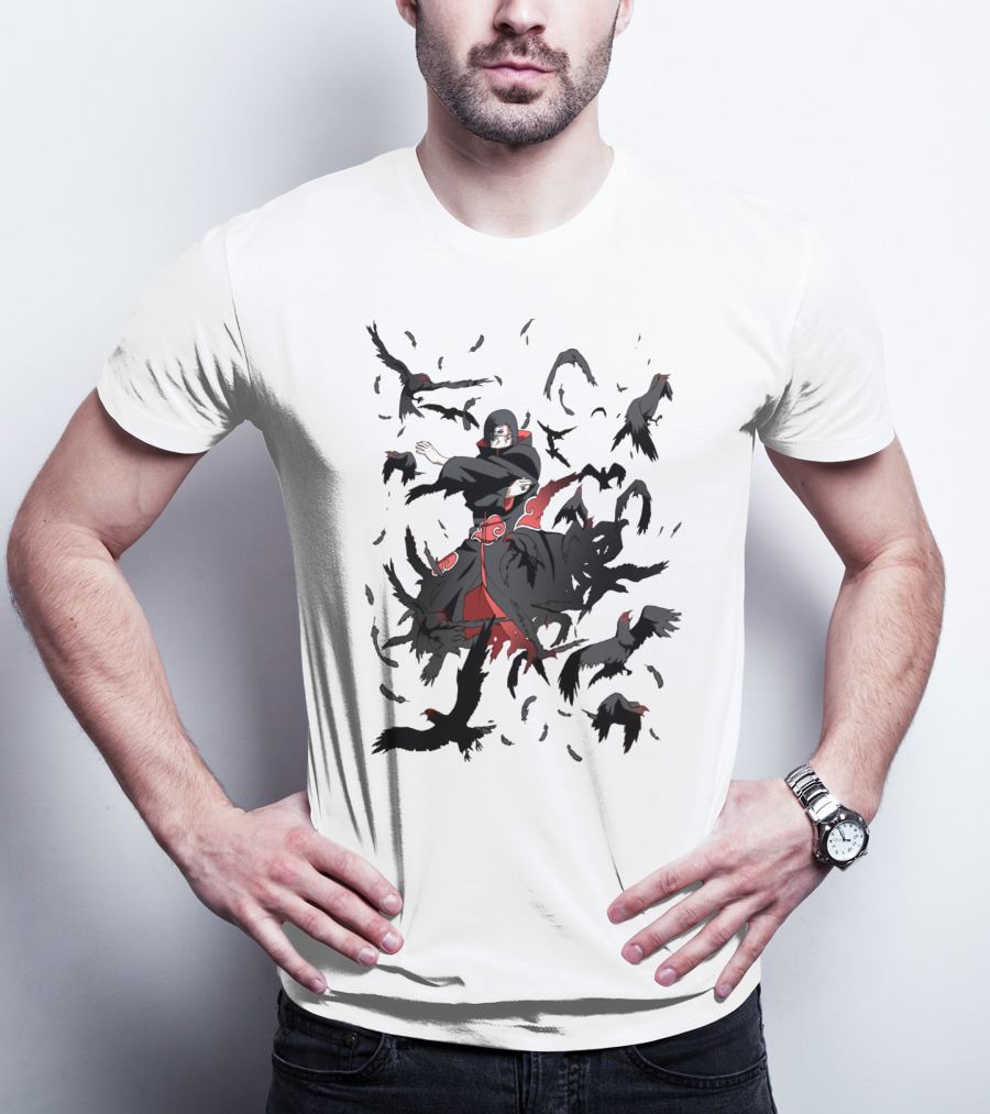 Itachi Jutsu Uchiha Crows Sharingan Manga Anime Clan T-Shirt