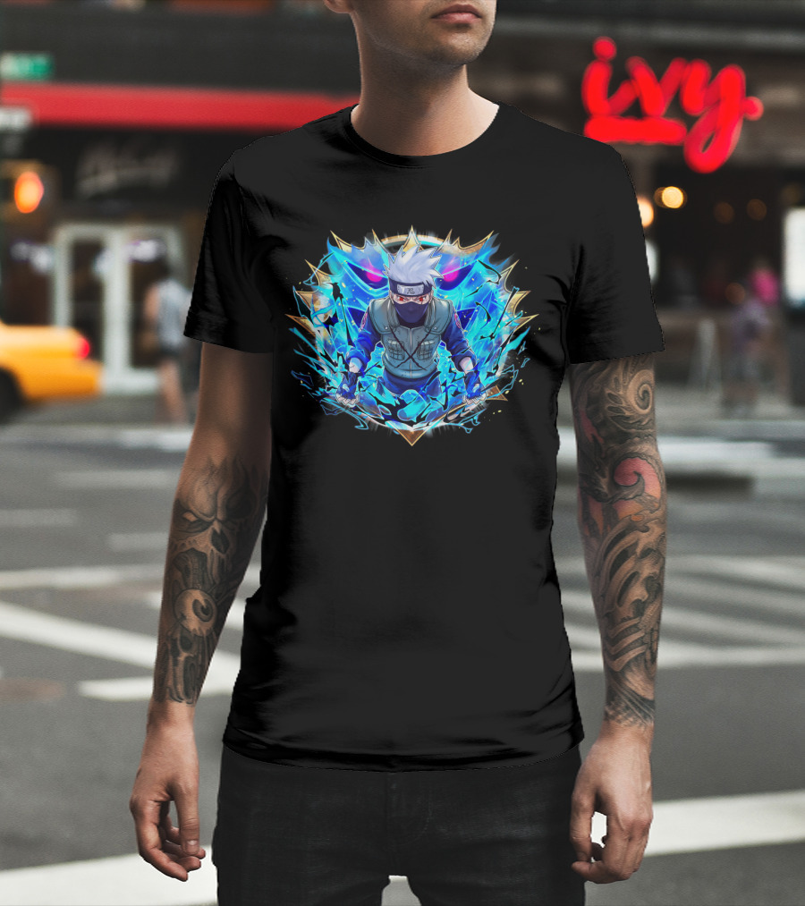 Kakashi Susanoo Blue Lightning Armor T-Shirt
