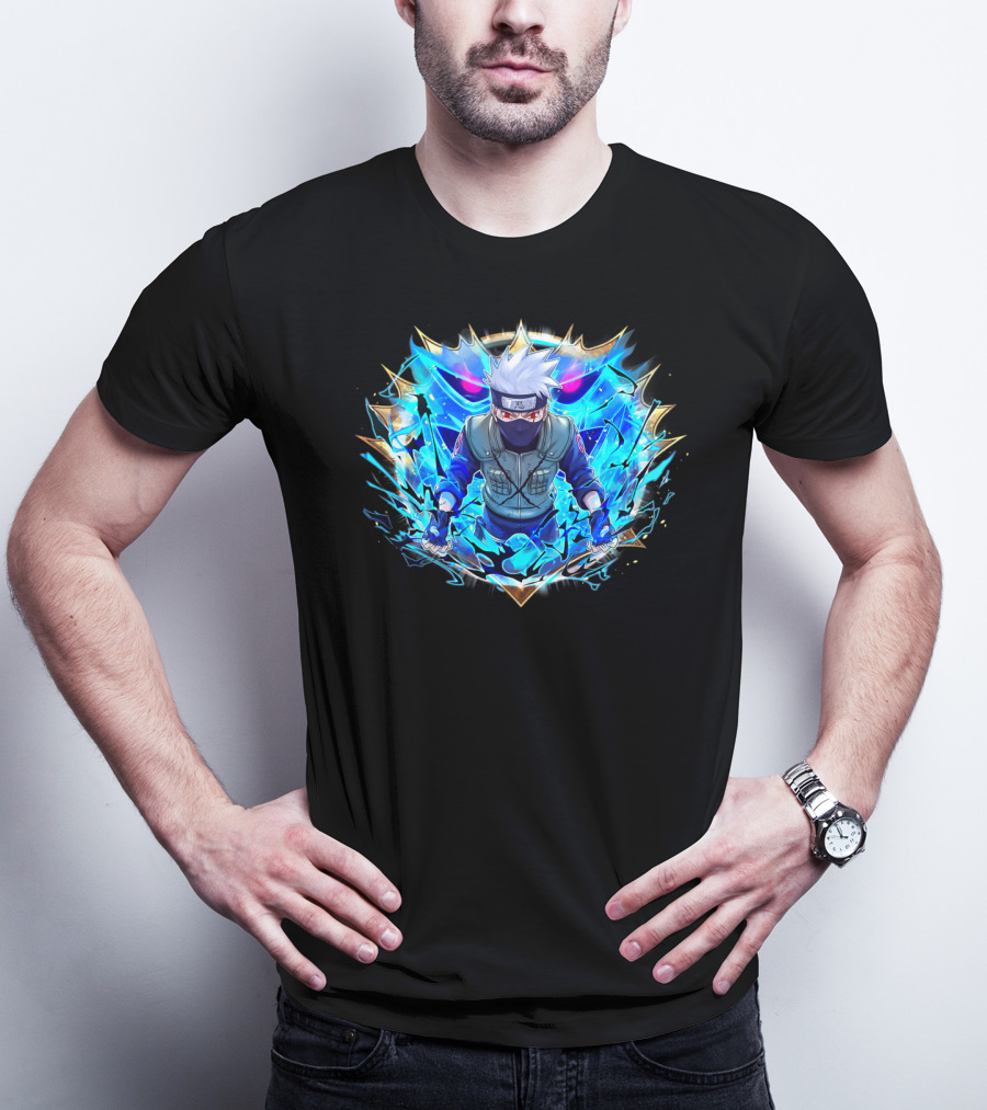 Kakashi Susanoo Blue Lightning Armor T-Shirt
