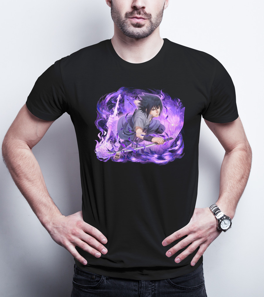 Sasuke Uchiha Purple Chakra Sword T-Shirt