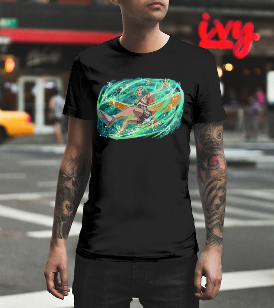 Fu Dynamically Captivating Anime Action Energy Burst T-Shirt