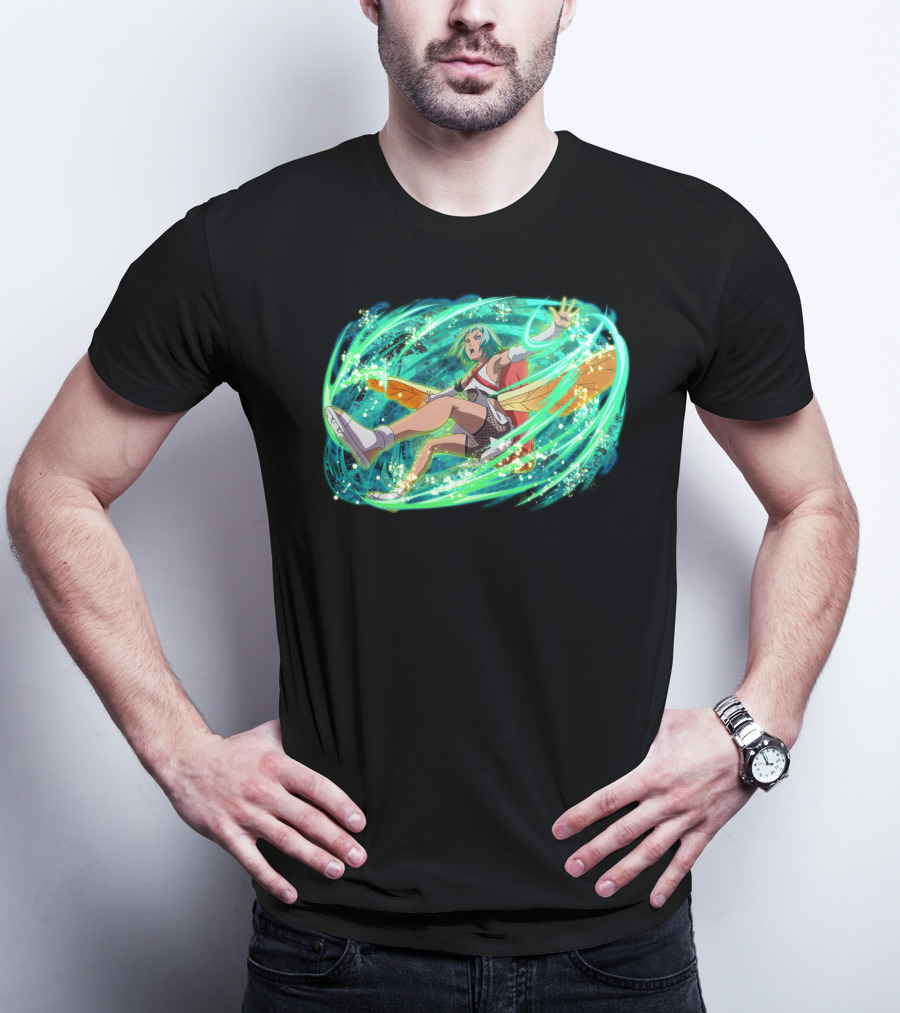 Fu Dynamically Captivating Anime Action Energy Burst T-Shirt