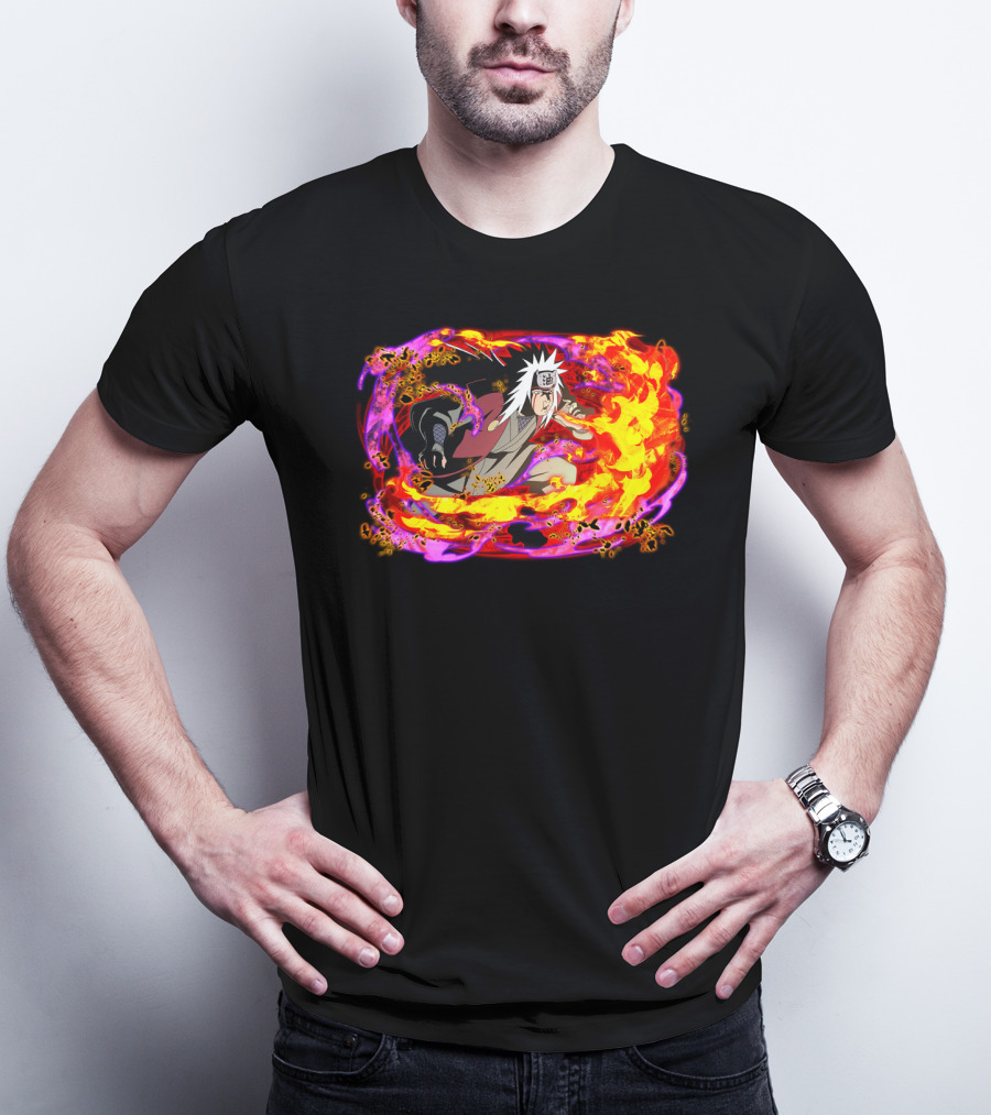 Jiraiya Fire And Magic Aura Ninja Character T-Shirt