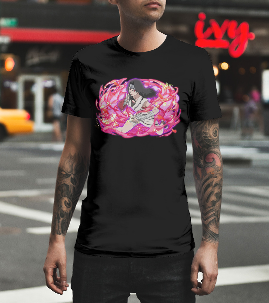 Kurenai Ninja Warrior With Pink Chakra Swirls T-Shirt