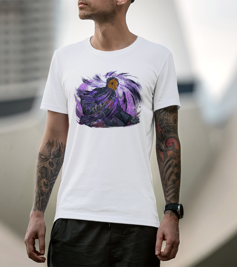 Obito Uchiha Purple Swirl Anime Character T-Shirt