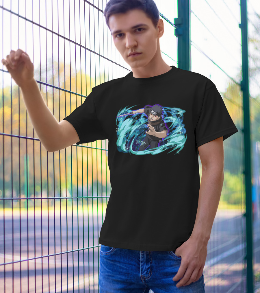 Shisui Uchiha Water Technique Anime Action Scene T-Shirt