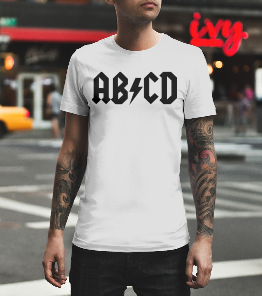 ABCD Lightning Bolt Back To School Alphabet T-Shirt