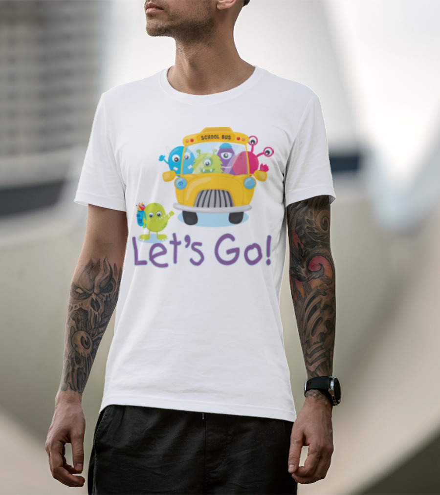 Let's Go Back To School With Colorful Monster School Bus Adventure T-Shirt