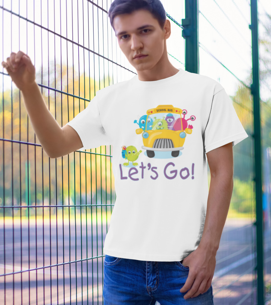 Let's Go Back To School With Colorful Monster School Bus Adventure T-Shirt