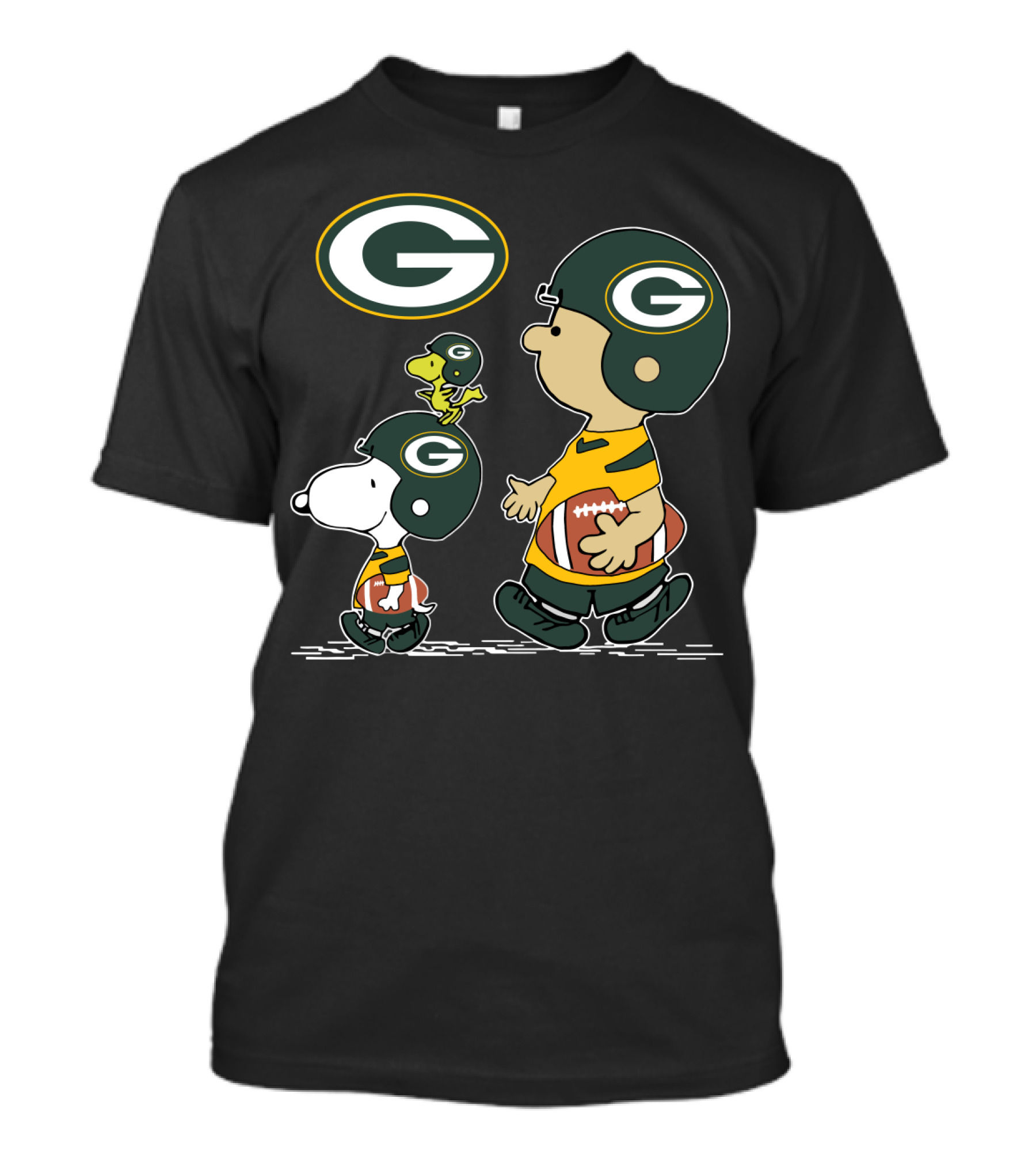 Christmas Peanuts Cute Football Green Bay Packers T-Shirt