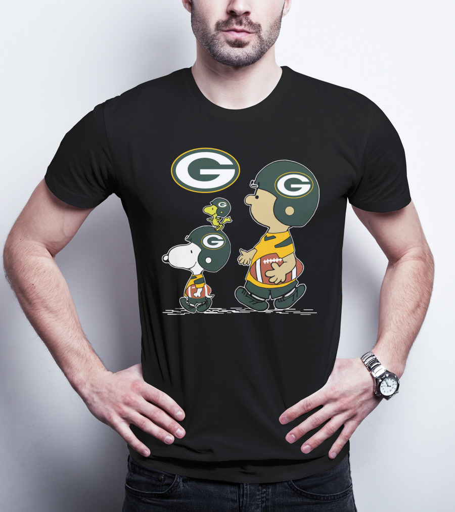 Christmas Peanuts Cute Football Green Bay Packers T-Shirt